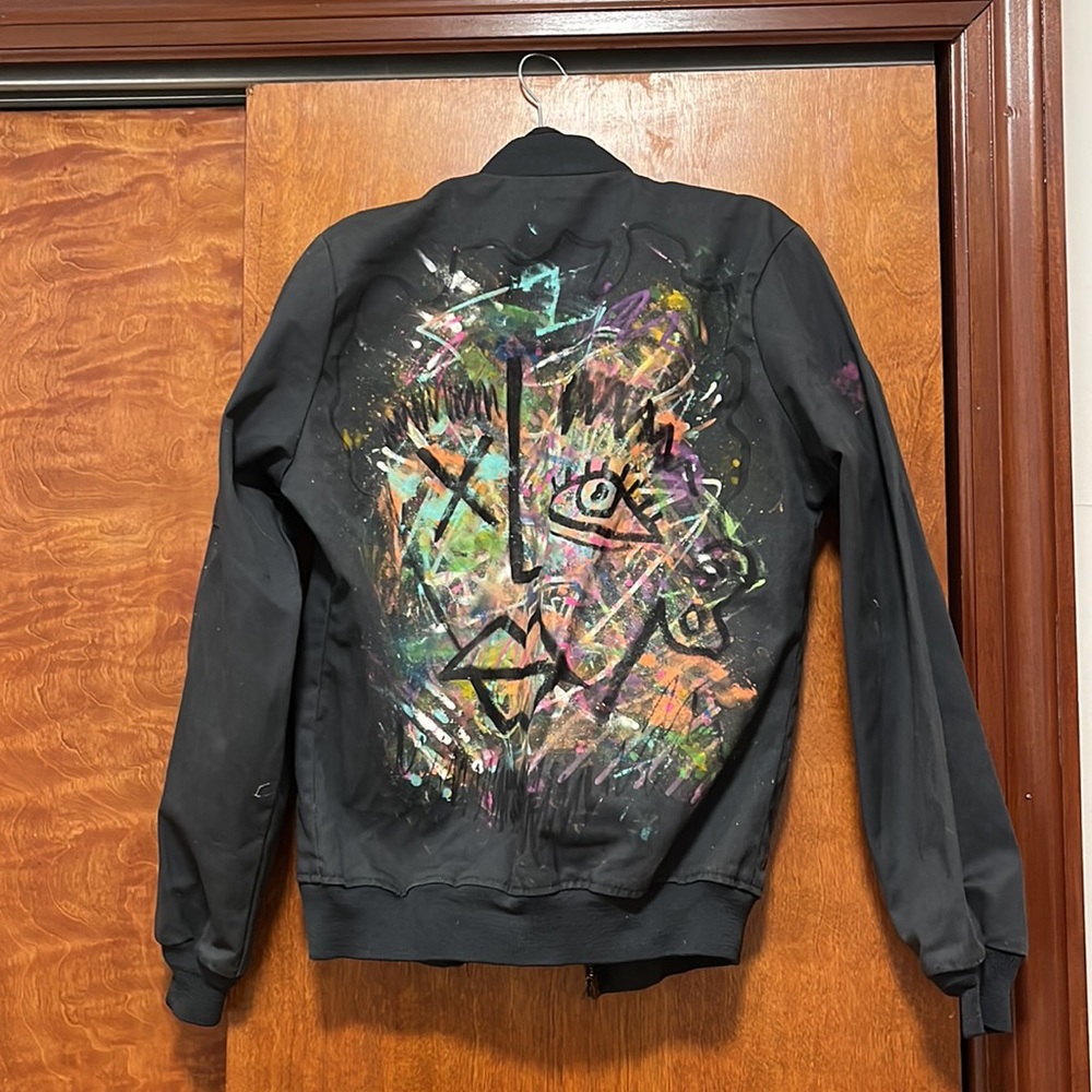 Graffiti Bomber Jacket - Painted By Local Philly Arti… - Gem